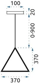 Stropní svítidlo Geometric Triangle