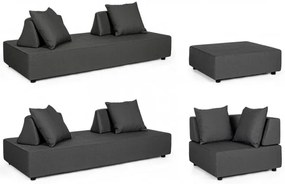 BIZZOTTO Venkovní set pohovek PIPER černý 0662861