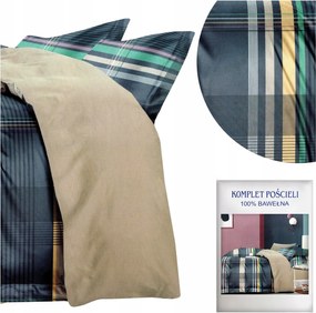 Povlečení 200x220 3 dílů Bavlněný satén Aida Komplet 2x Povlak na polštář