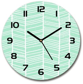 Wallmuralia Skleněné hodiny kulaté Jedle vzor fi 30 cm