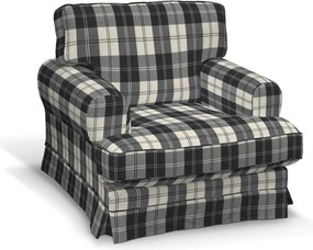 Potah na křeslo IKEA Ekeskog barva černá látka pletený vzor, vzorované