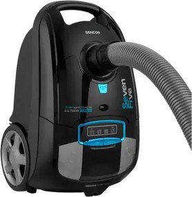 SENCOR SVC 7500BK 3AAA černá / Sáčkový vysavač / 750 W / 3.5L / 75 dB