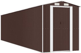 Zahradní kůlna tmavě hnědá 192 x 855 x 223 cm pozinkovaná ocel 3147468