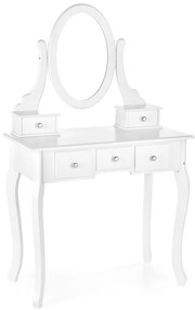Toaletní stolek s taburetem SARA 80 cm bílá