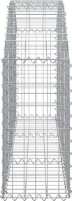 Klenutý gabionový koš 150 x 30 x 60/80 cm pozinkované železo 153443