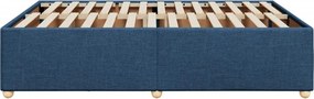 Rám postele bez matrace modrý 160 x 200 cm textil 3284749