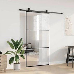 Posuvné dveře se sadou kování černé 102x205 cm ESG Glass 3375846