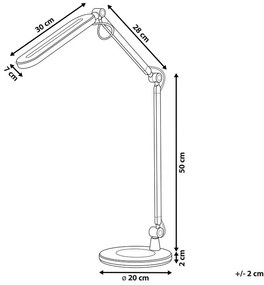 Kovová stolní LED lampa černá GRUS Beliani