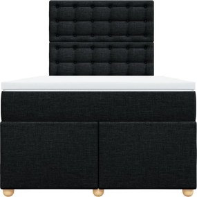 Box spring postel s matrací černá 120x200 cm textil 3293563