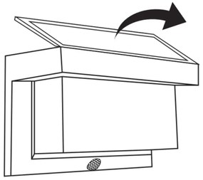 LED Solární nástěnné svítidlo se senzorem TONY LED/3,7V 1800 mAh IP44