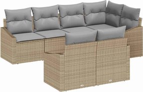 Set pohovek 7 ks Béžová polyratan 3346760