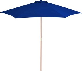 vidaXL Zahradní slunečník s dřevěnou tyčí 270 cm [42962] Barva: Modrá