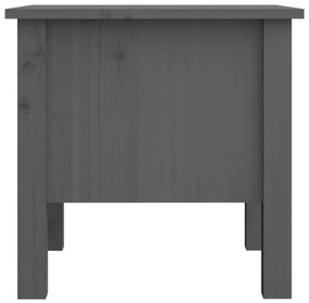 Odkládací stolky 2 ks šedé 40 x 40 x 39 cm masivní borovice - Default Title
