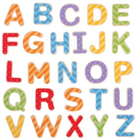 Bigjigs Toys Magnetická barevná abeceda (velká písmena)