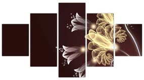 Obraz - Zářivé květiny (125x70 cm)