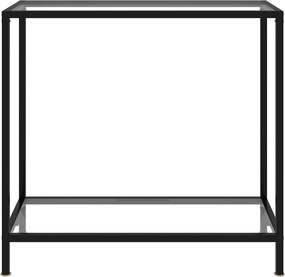 Konzolový stolek transparentní 80 x 35 x 75 cm tvrzené sklo 322831