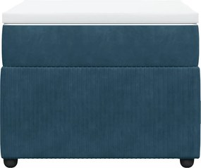 Box spring postel s matrací tmavě modrá 90x200 cm samet 3285618