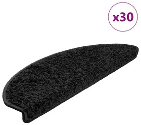 Schodové rohože 30 ks 65 x 21 x 4 cm černé, půlkulaté, velké 3365813