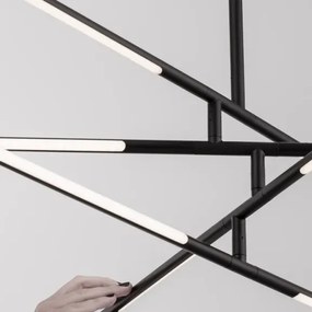 LED lustr Raccio 84 černé