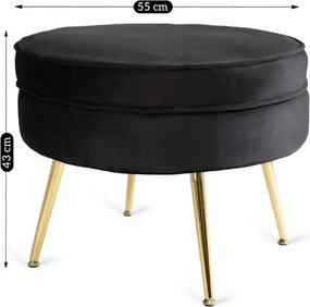 Křeslo Ladot Velvet, černá
