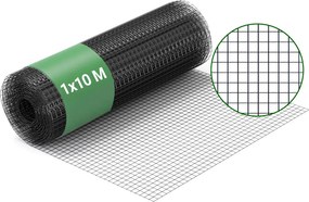 Pletivo pro chov zvířat Wiltec – 100 cm, 10 m, 0,9 mm, černá (62492)