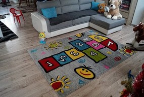 HU Vícebarevný dětský koberec „Kids – skákací hra“ Rozměr: 60x100 cm