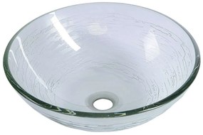 Sapho Beauty - Umyvadlo na desku, průměr 42 cm, čiré sklo 2501-18
