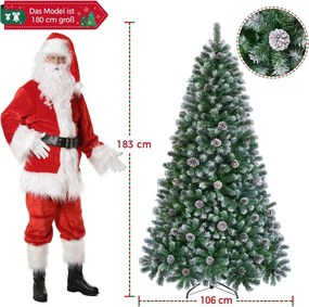 Umělý vánoční stromek Yaheetech – 183 cm (267380630768)