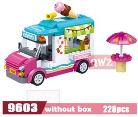 Mini stavebnice pro dívky, různé druhy Varianta: auto se zmrzlinou 228 ks