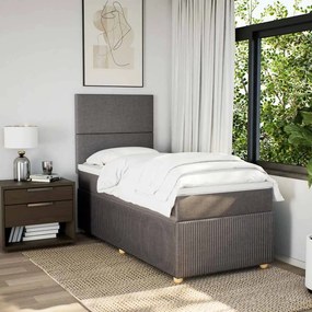 Box spring postel s matrací taupe 100 x 200 cm textil 3294264