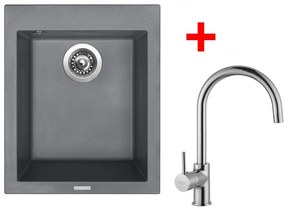 Sinks CUBE 410 Titanium+VITALIA CU41072VICL