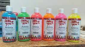 Bambino/jumanika jumanika artmix tempera fluorescentní 300 ml sada 6 kusů
