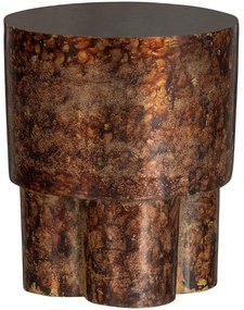 Hoorns Hnědý kovový odkládací stolek Arion 36 cm