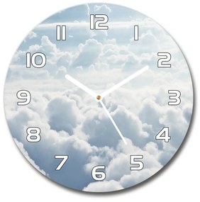 Wallmuralia Skleněné hodiny kulaté Mraky z ptačího pohledu fi 30 cm
