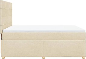 Box spring postel s matrací krémová 160x200 cm textil 3291336