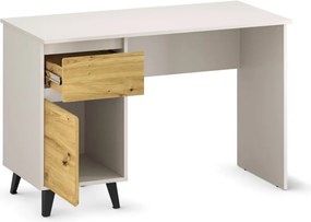 Psací stůl BORG 1d1s/120 kašmír / dub artisan