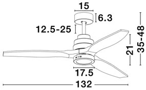Stropní ventilátor Sabal s dálkovým ovládáním