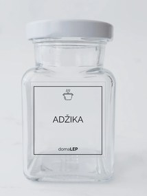 Samolepka na kořenky ADŽIKA průhledná  5 × 5 cm základní písmo