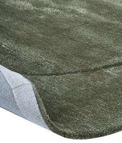 Viskózový koberec 160 x 230 cm zelený MASSO Beliani