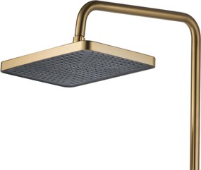 Rea Helix, nástěnný sprchový set s termostatickou baterií a bidetovou sprškou, zlatá matná, REA-P6621