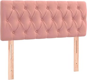 Box spring postel s matrací růžová 90x190 cm samet 3131116
