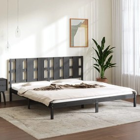 Rám postele šedý masivní borovice 200 x 200 cm,  3105622 HangarStore.cz