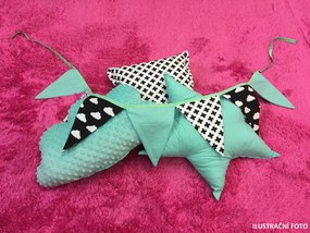 Dětský stan TEEPEE (TÝPÍ) MINT S HVĚZDIČKAMI + doplňky