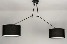 Závěsné designové černé svítidlo nad stůl Snap Light Duo Black and Black