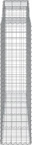 Klenuté gabionové koše 5 ks 200x50x160/180cm pozinkované železo 3146386