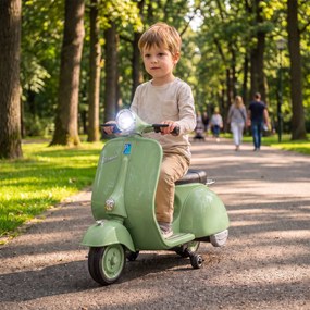 AIYAPLAY Elektrická motorka pro děti 6 V, elektrická motorka s pomocnými kolečky, lithiovou baterií, měkkým startem, hudbou, USB světlem a houkačkou …