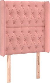 Box spring postel s matrací a LED růžová 80 x 200 cm samet 3139714
