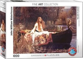 EUROGRAPHICS Puzzle Paní ze Shalott / 1000 dílků / 68 × 48 cm