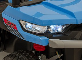 Ramiz Dětské auto Pick-Up Speed 900 modré + pohon 4x4 + pohyblivá korba + zavazadlový prostor + dálkové ovládání + lopatka + LED a zvuky