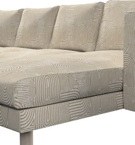 Potah na pohovku IKEA Norsborg 4-místná se šezlongem barva béžová látka pletený vzor, vzorované
